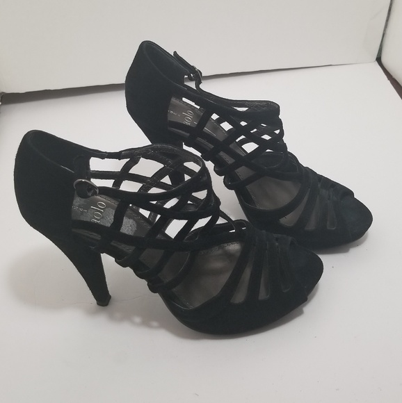 Paolo | Shoes | Linea Paolo Black Suede Heels 9m | Poshmark